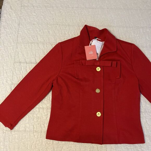 CAbi | Jackets & Coats | Cabi Jacket Womens 6 Red Love Carol Collection ...